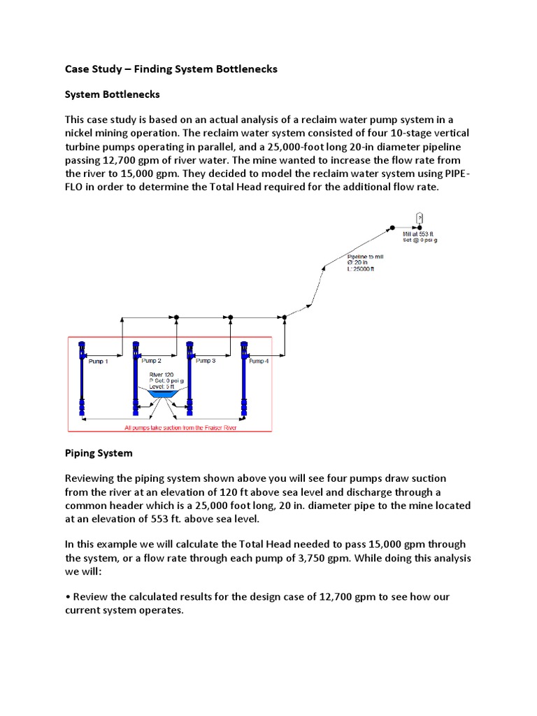 Case Study - Finding System Bottlenecks | PDF | Flow Measurement | Pump