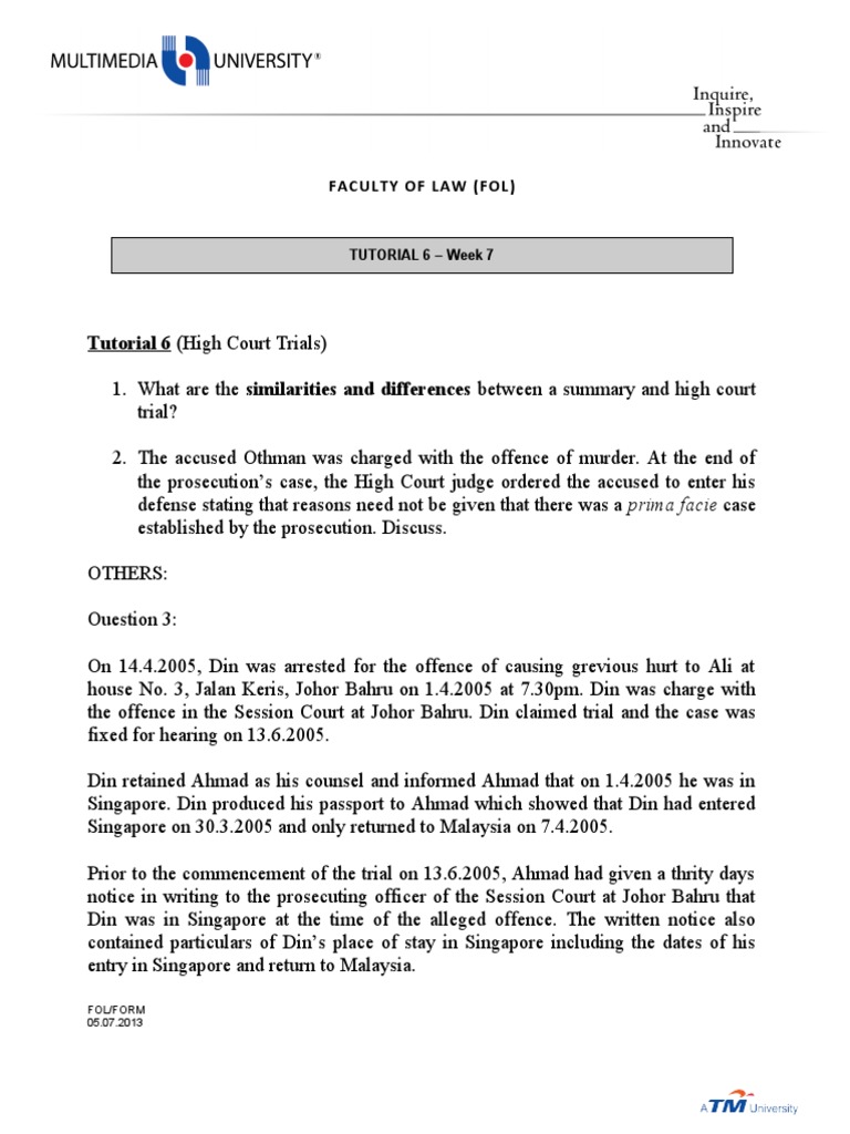 Week 7 Tutorial | PDF