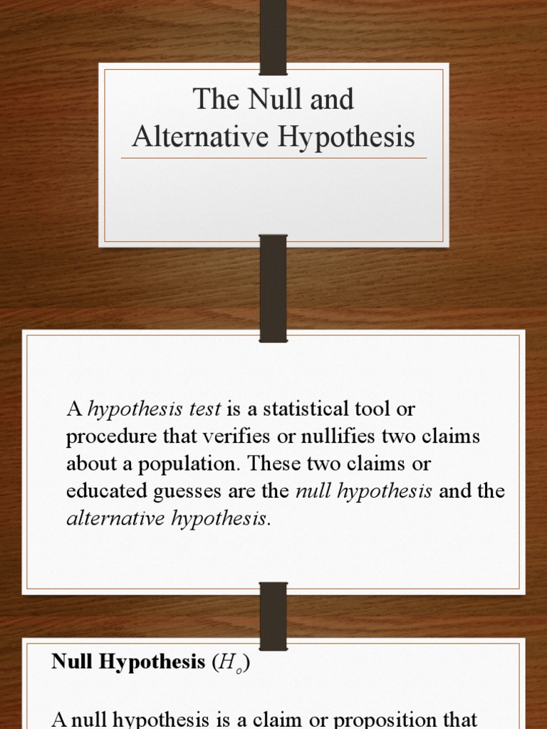 Understanding Null and Alternative Hypotheses | PDF | Hypothesis ...