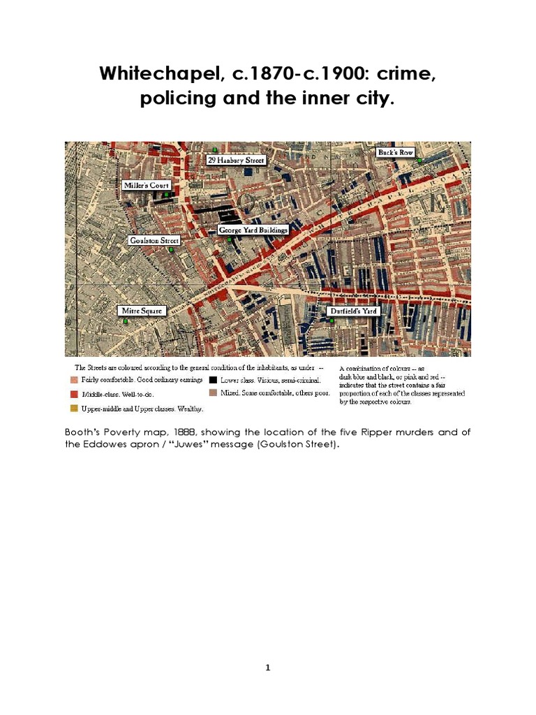 Whitechapel, c.1870-c.1900: Crime, Policing and The Inner City | PDF ...