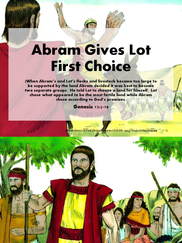 Abram Gives Lot First Choice Slide Show | PDF | Abraham | Book Of Genesis