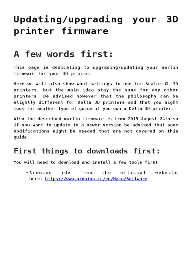A Few Words First:: Updating/upgrading Your 3D Printer Firmware | PDF ...
