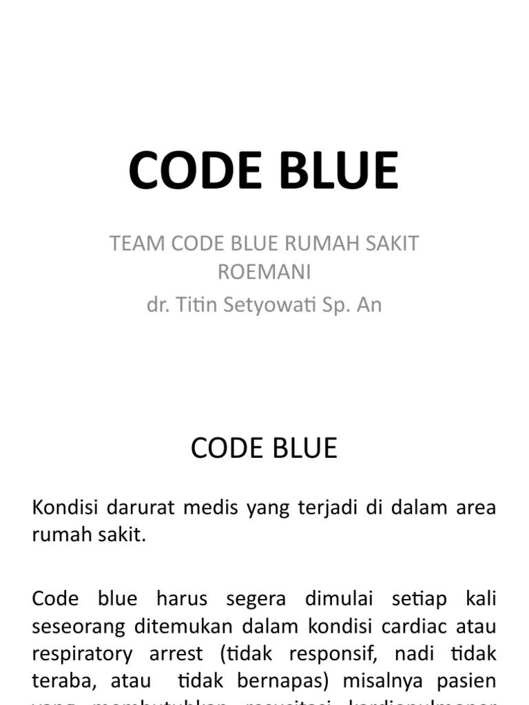 Code Blue | PDF