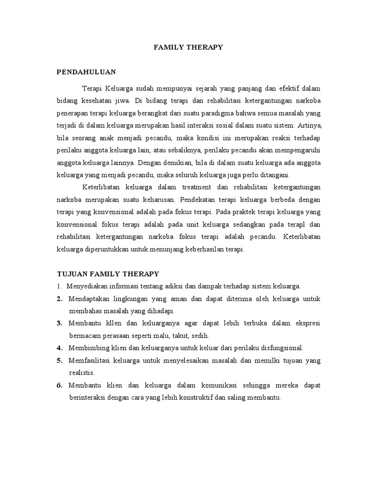 Family Therapy | PDF