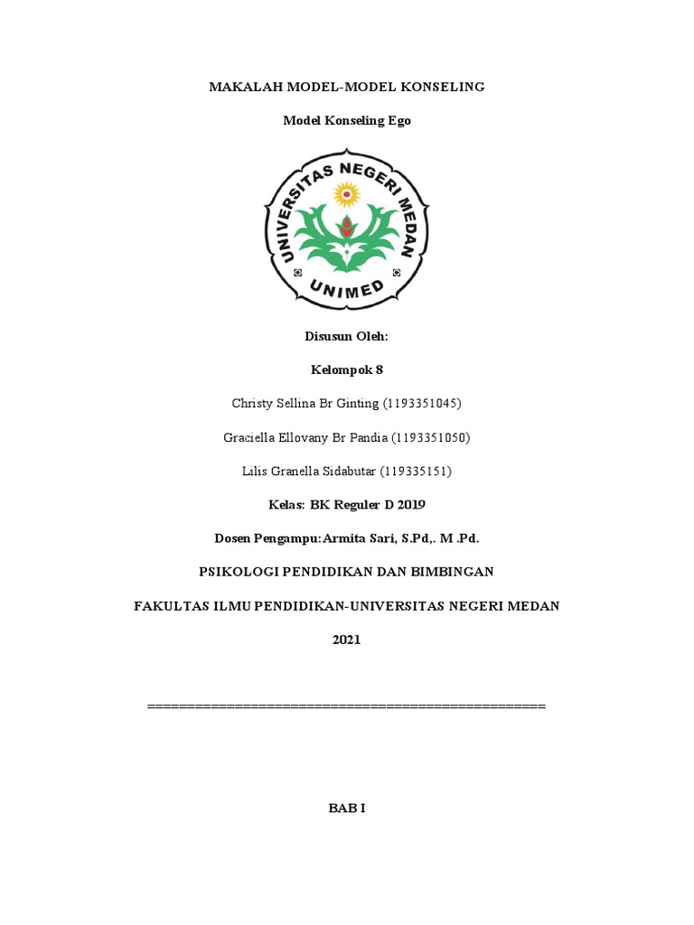 Makalah Model Konseling Kelompok 8 | PDF