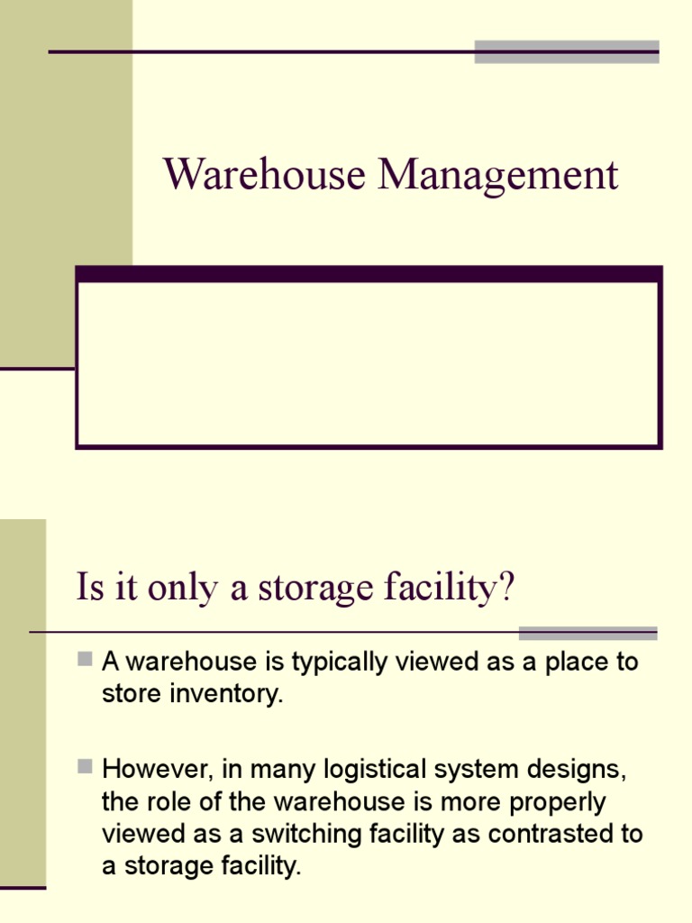 10-Warehouse Management | PDF