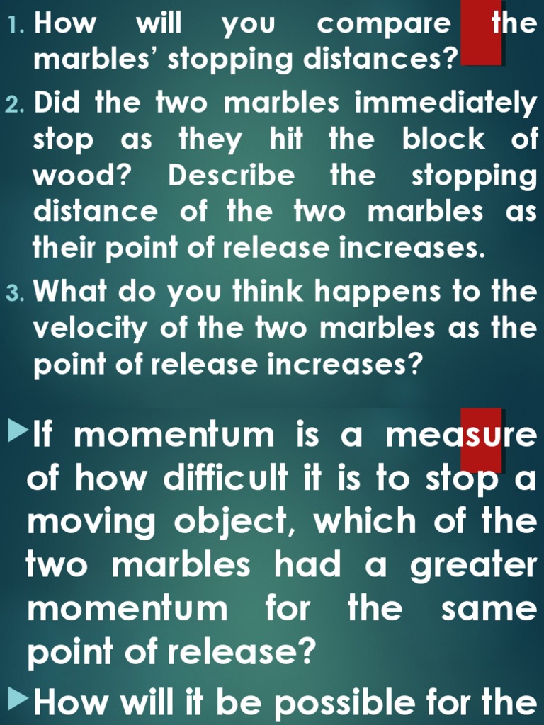 Comparing the Momentum of Objects with Varying Masses and Velocities ...