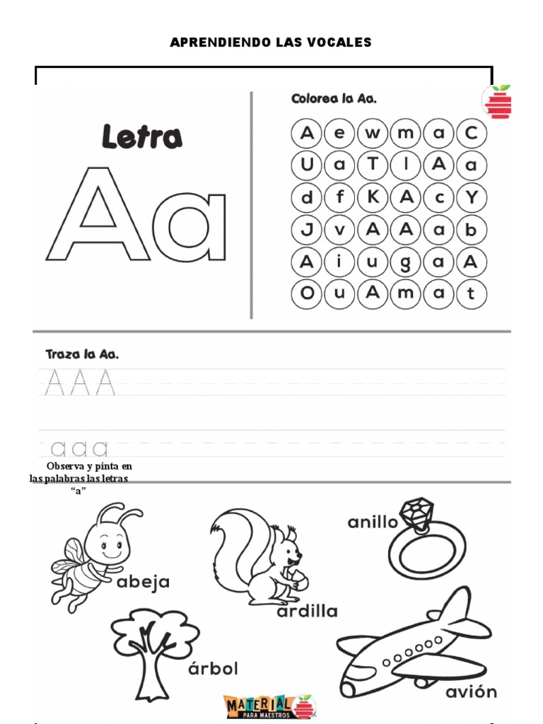 (A) Aprendiendo Las Vocales | PDF