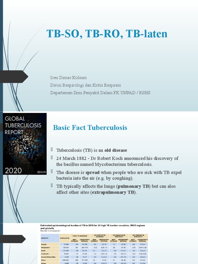 28 - 04 RPS Pulmonologi TB SO, TB RO, TB Laten-1 | PDF | Tuberculosis ...