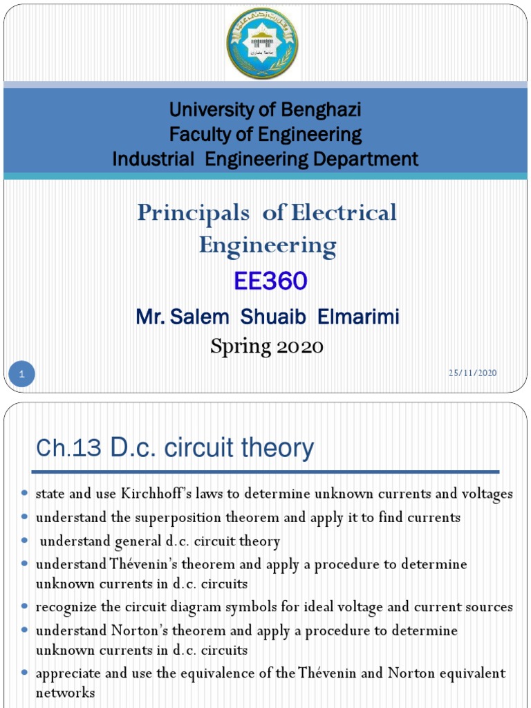 Ee360 13 1 | PDF | Electrical Network | Network Analysis (Electrical Circuits)