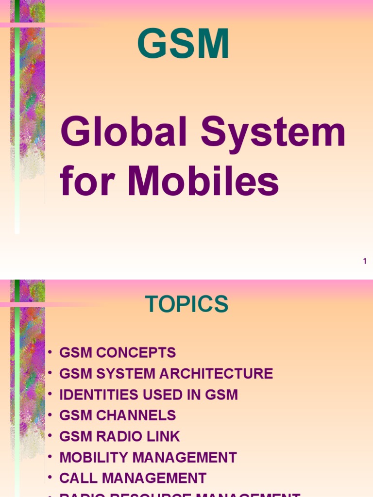 Overview of Global System for Mobile | PDF | Channel Access Method ...