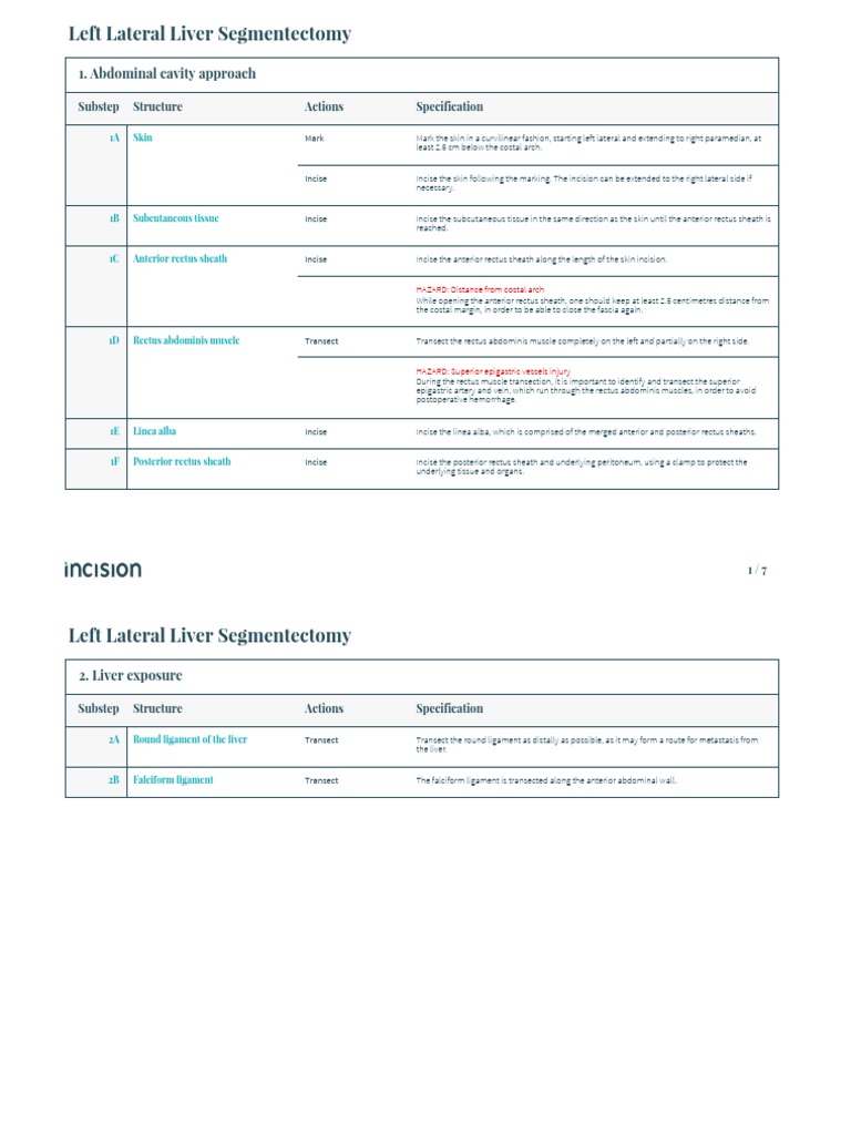 Left Lateral Liver Segmentectomy | PDF | Liver | Abdomen