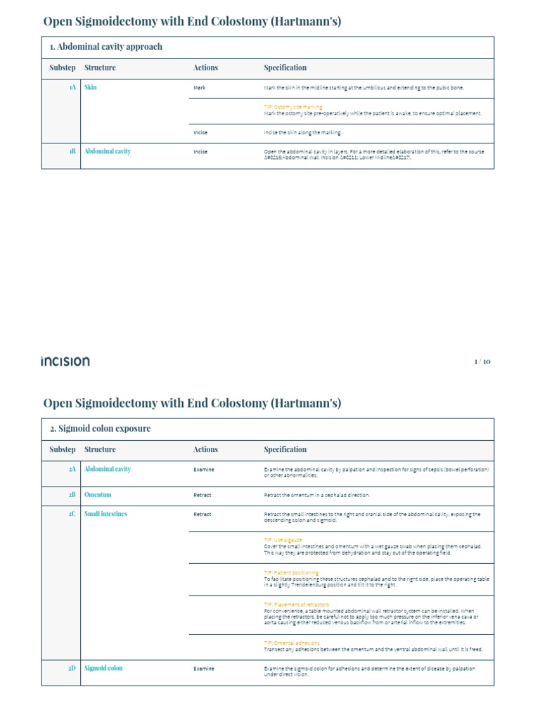 Hartmann's Procedure: Sigmoidectomy Guide | PDF | Digestive System ...