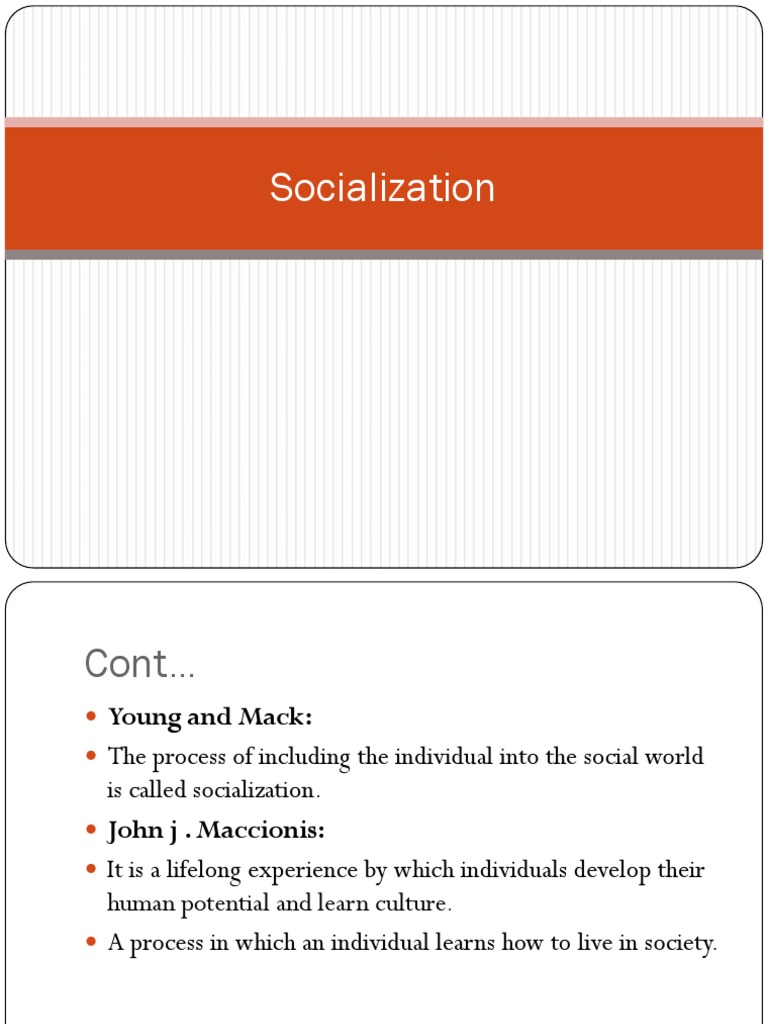 Socialization | PDF