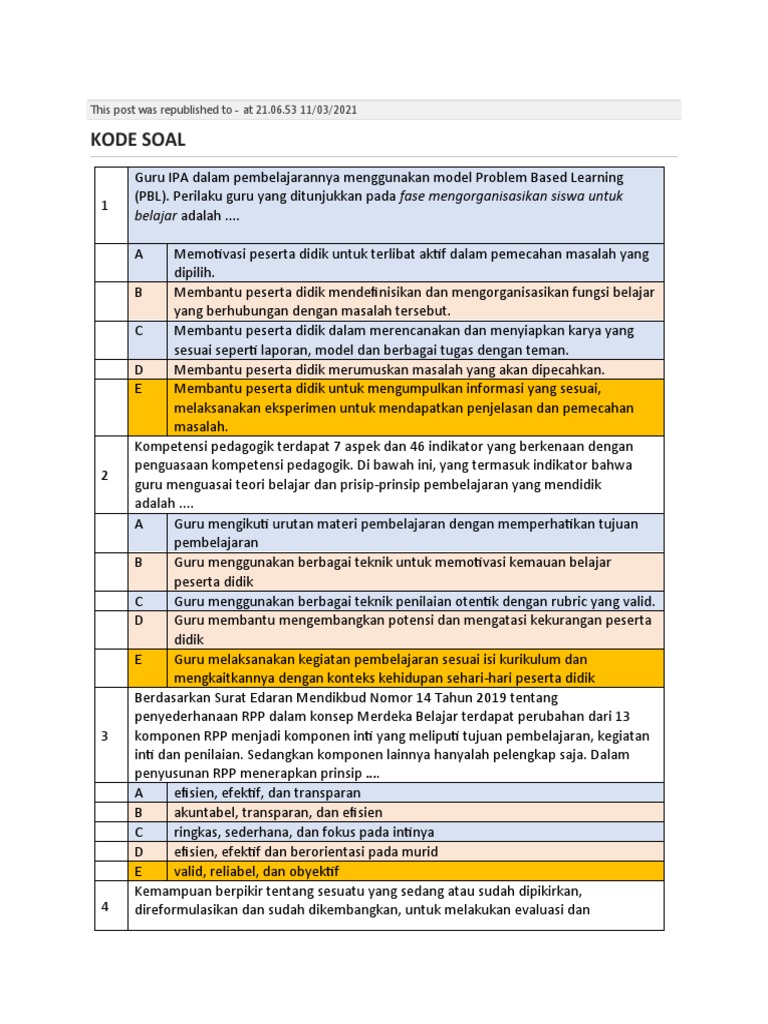 Naskah Soal IPA P3K Tahap 2 | PDF