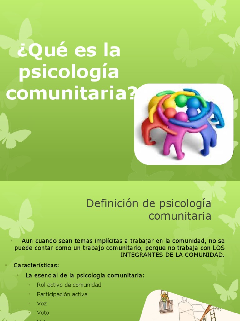 Psicología Comunitaria: Definición y Método | PDF | Sicología | Sociología