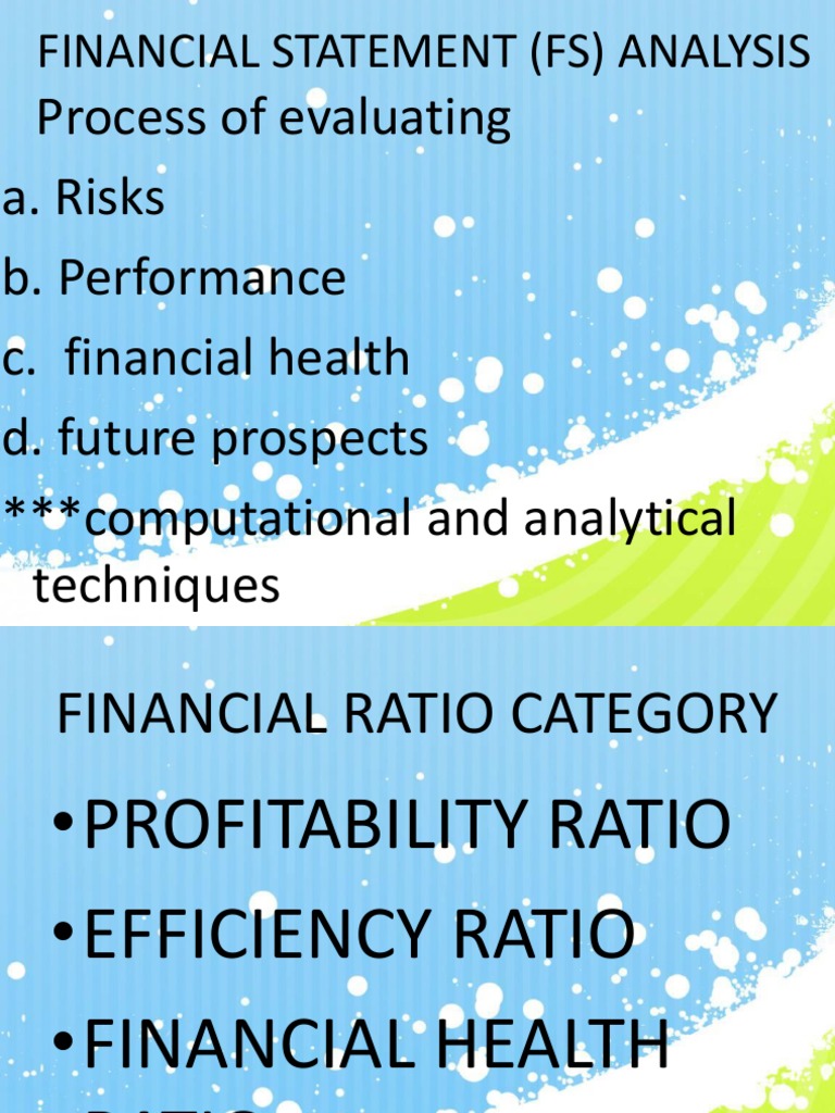 Financial Statement (FS) Analysis | PDF | Financial Ratio | Equity ...