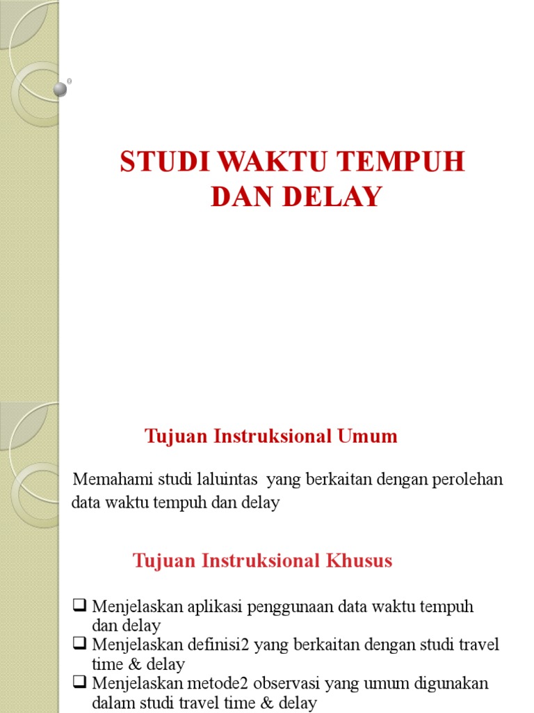 Studi Travel Time Delay | PDF