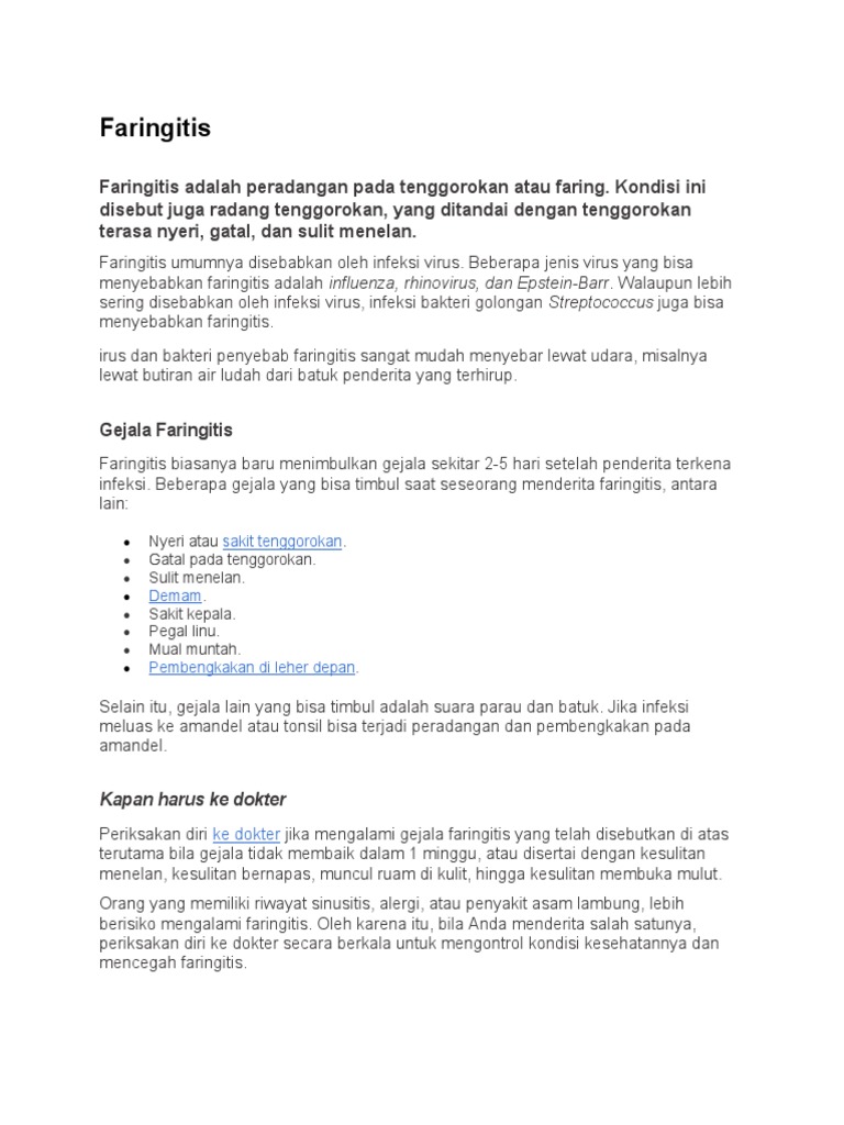 Faringitis | PDF
