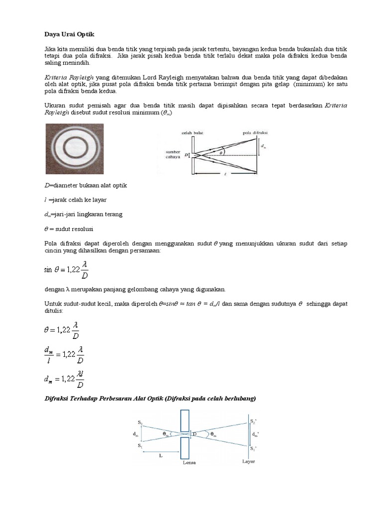 Daya Urai Optik | PDF