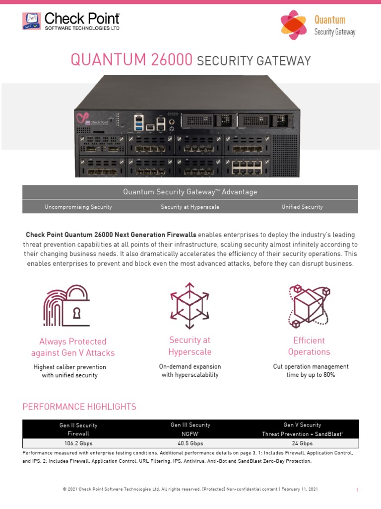 Security Gateway Datasheet | PDF | Data Transmission | Computer Network