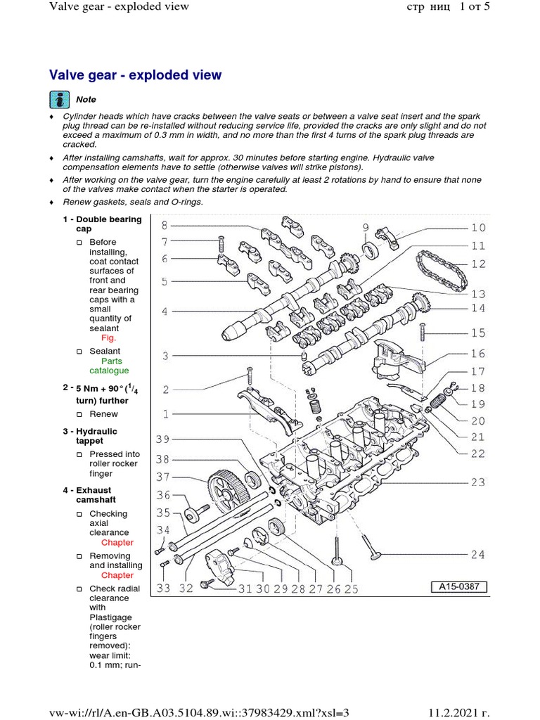 Valve Gear - Exploded View | PDF | Vehicle Parts | Engines