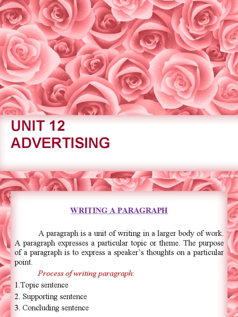 Unit 12 | PDF | Advertising | Paragraph