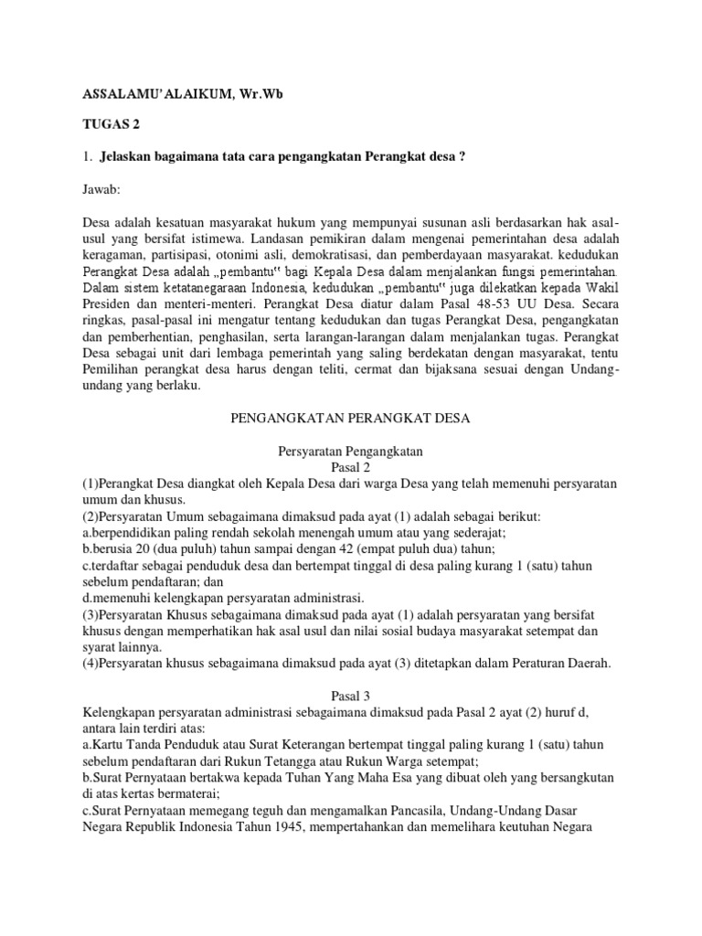 Tugas 2 Administrasi Pemerintahan Desa 11 | PDF | Griya & Taman