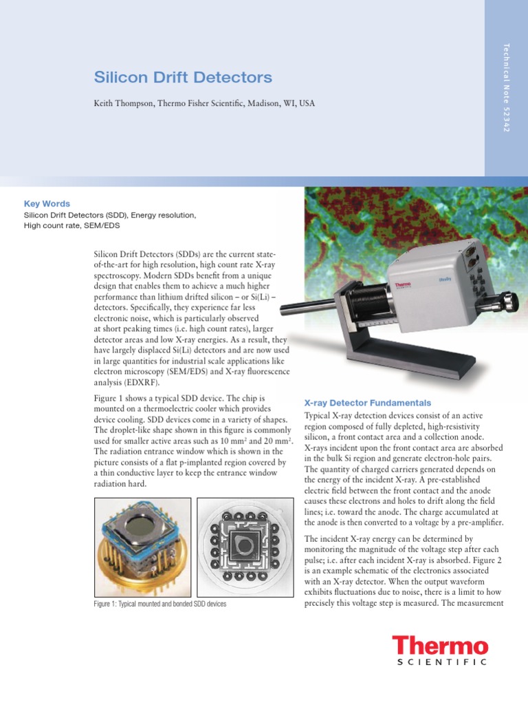 Silicon Drift Detectors: Key Words | PDF | Energy Dispersive X Ray Spectroscopy | Electrical ...