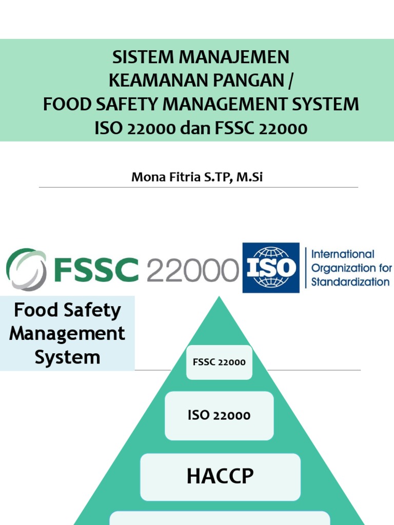 Sistem Manajemen Keamanan Pangan ISO 22000 | PDF