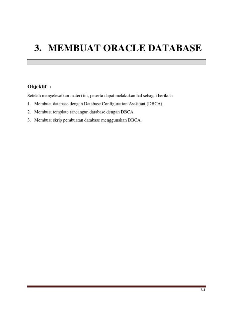 Membuat Oracle Database Pdf