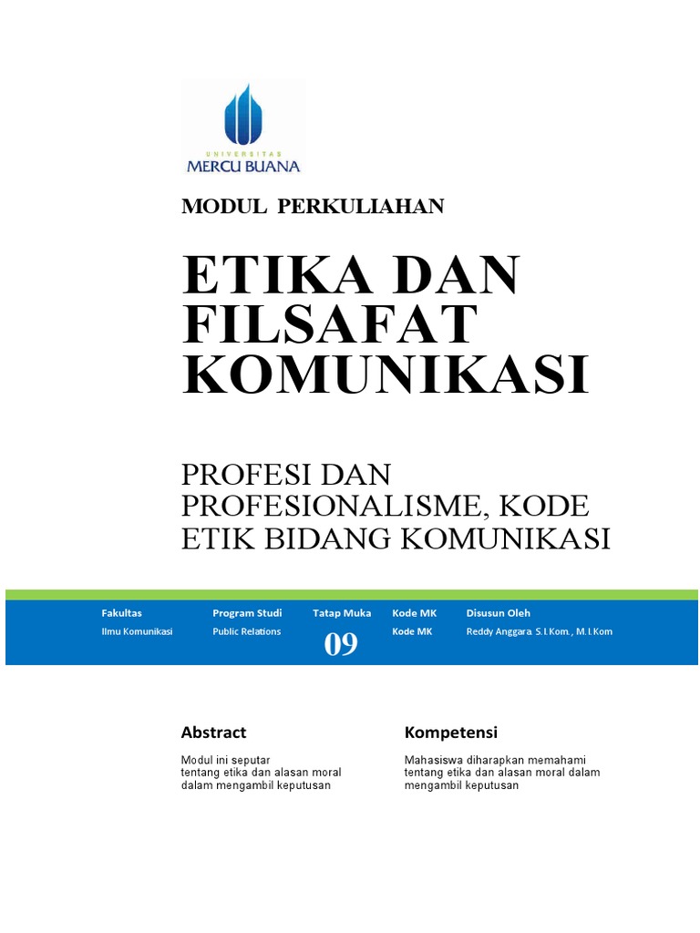 Etika dan Profesionalisme dalam Komunikasi | PDF