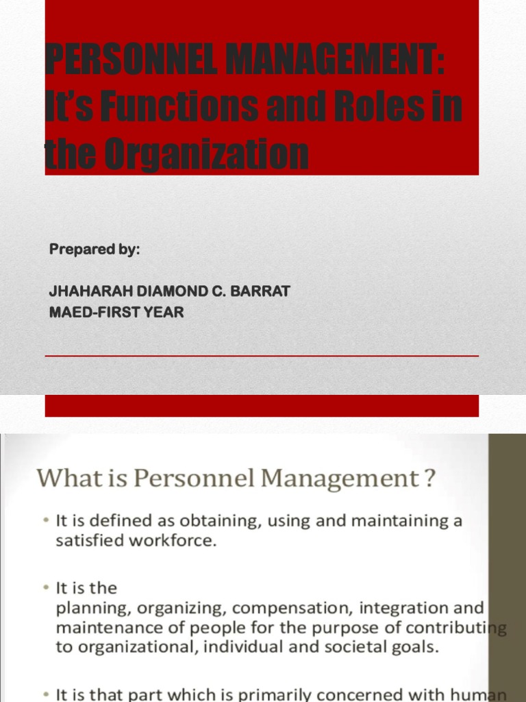 Personnel Management | PDF | Human Resource Management | Human Resources