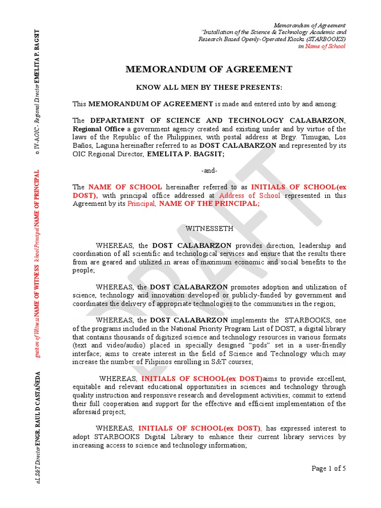 Deped Gen. Trias - Draft MOA | PDF | Digital Library | Libraries