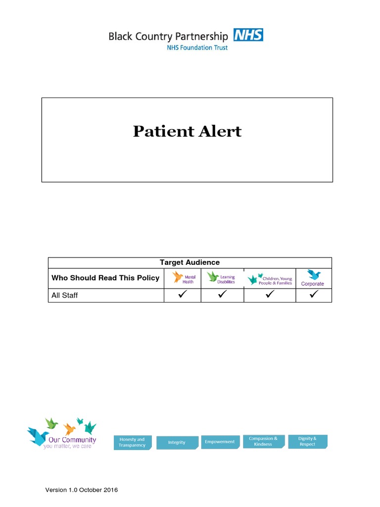 Alert (Patient) | PDF | Records Management | Child Protection