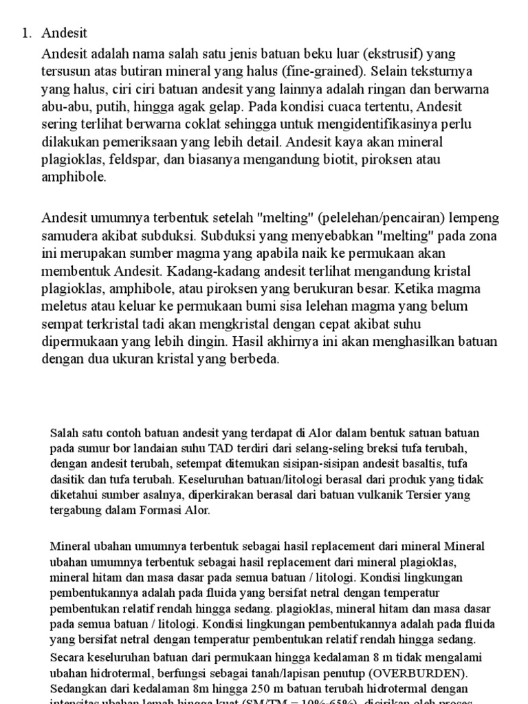 Andesit, Gamping, Dan Marmer | PDF