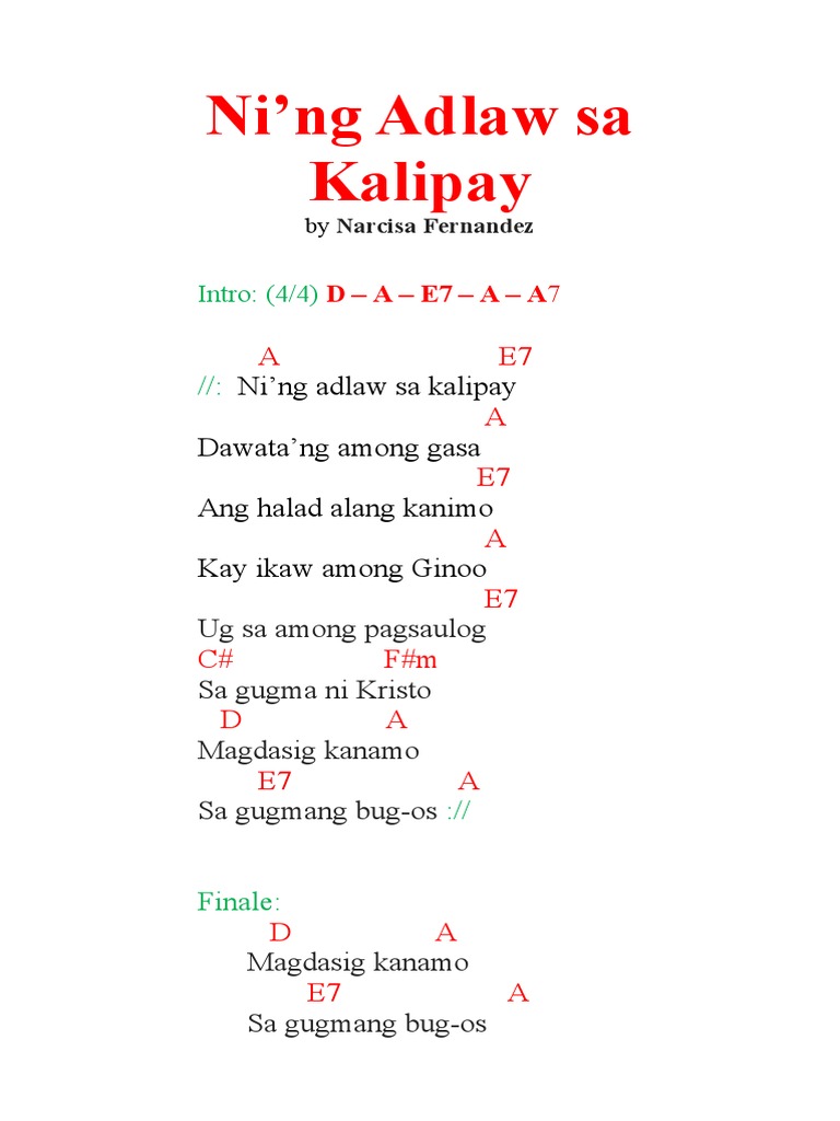 Ning Adlaw Sa Kalipay | PDF