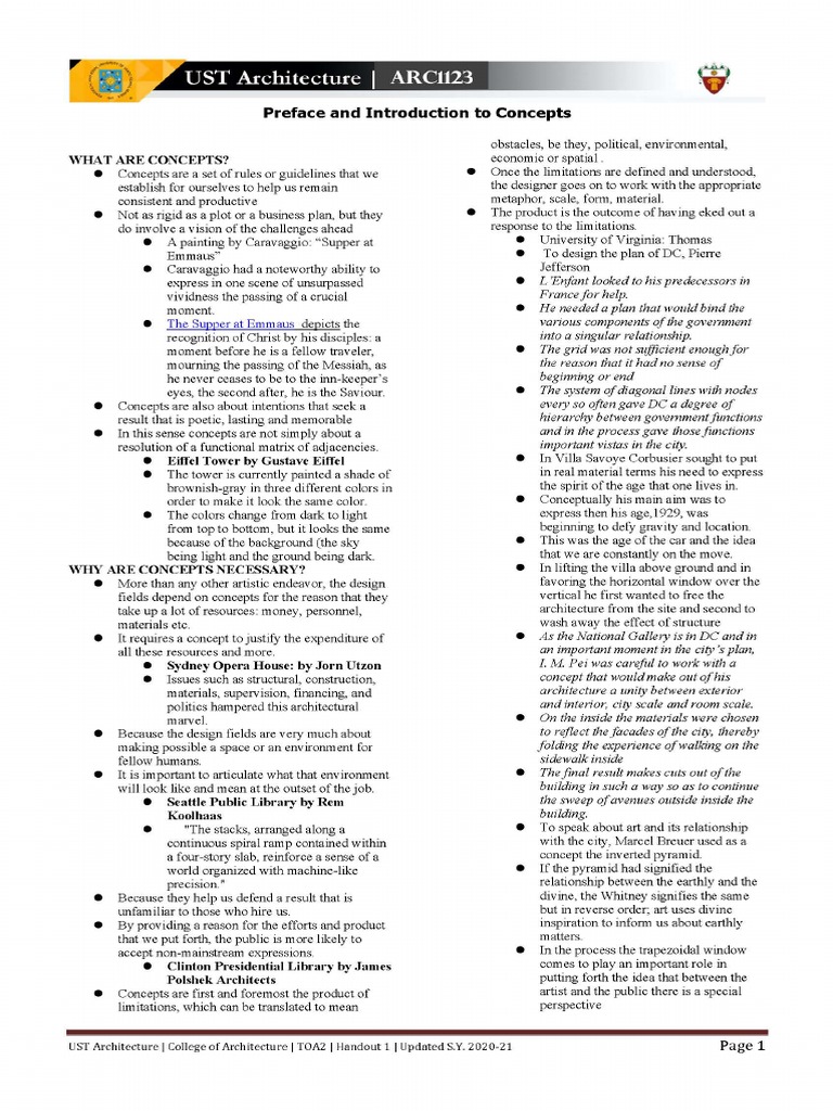 UST - TOA2 - Handout 2 - Preface and Introduction To Concepts | PDF