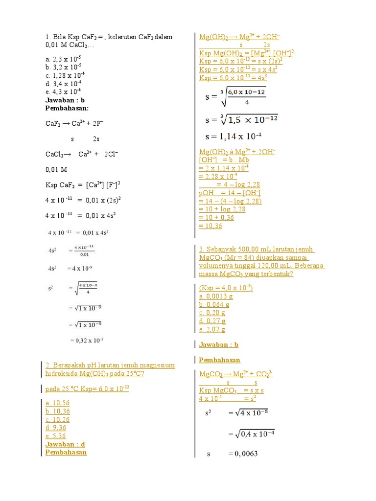 SOA SOAL Tentang KSP | PDF | Metode & Bahan Ajar