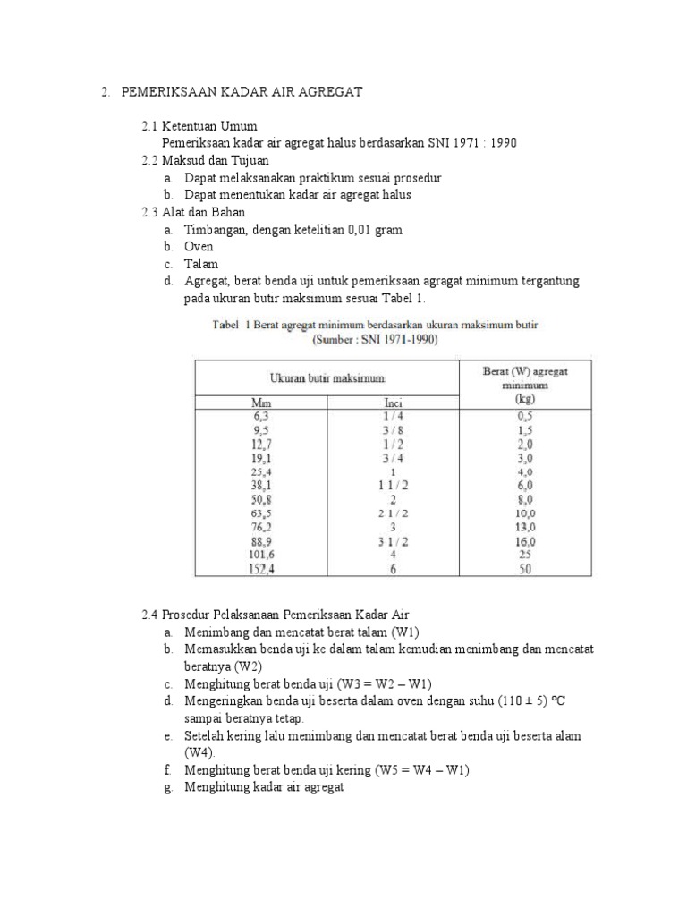 Laprak Tekban (Kadar Air Pada Agregat) | PDF