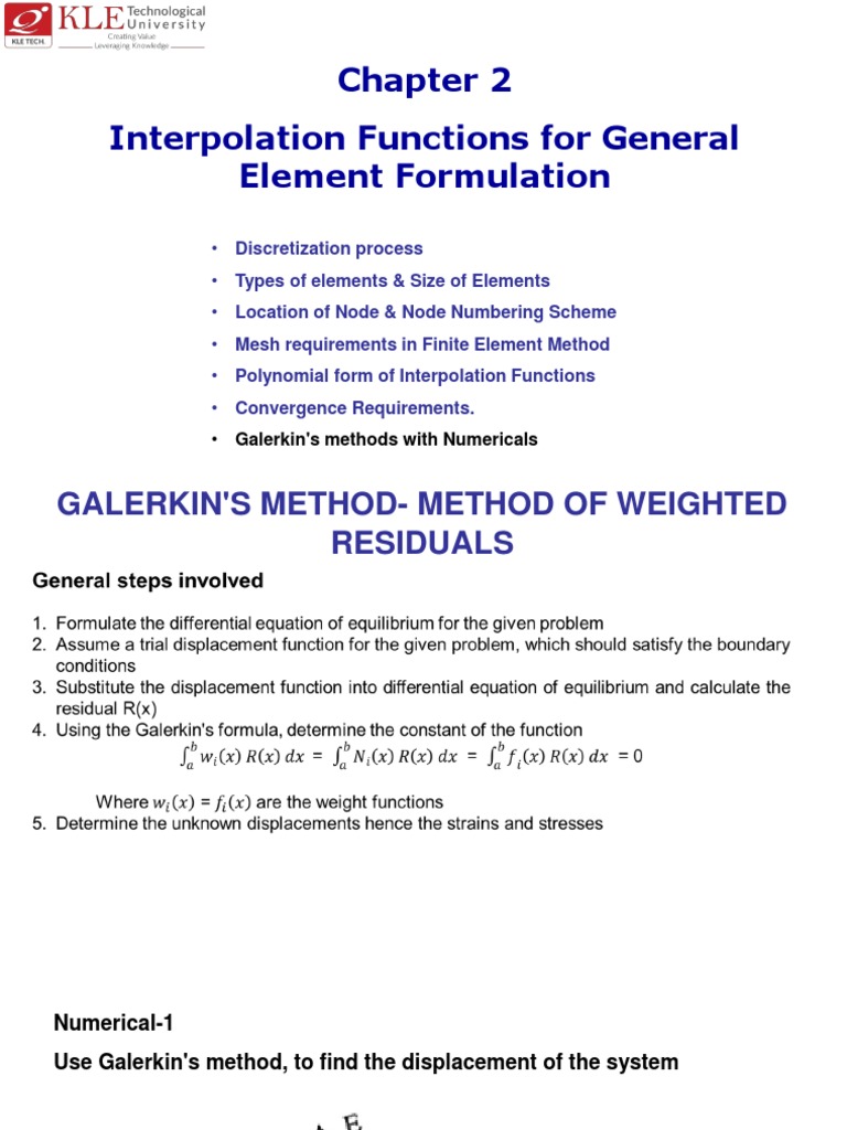 Galerkin Method | PDF | Numerical Analysis | Computational Science