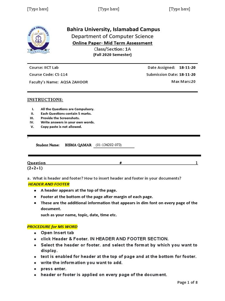 01-134202-Ict Lab Mid | PDF | Software | Computing