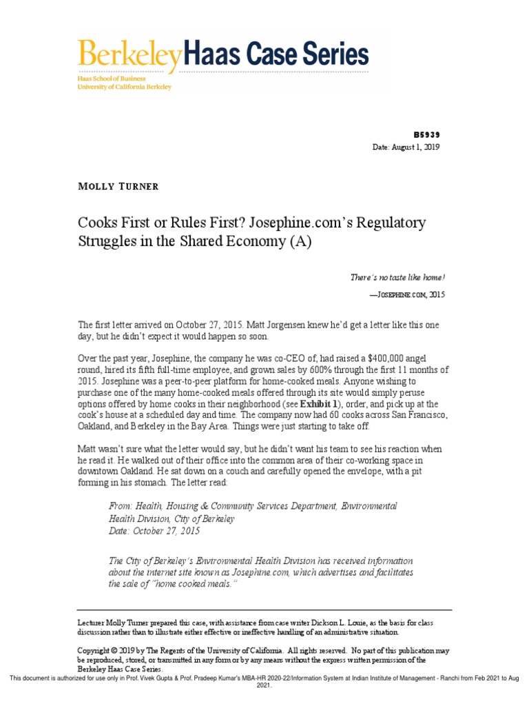 Josephine Case | PDF | Restaurants | Foods