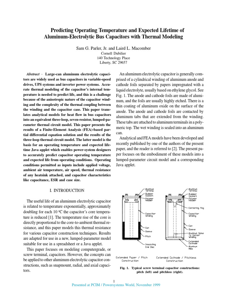Capacitor Life Time | PDF | Capacitor | Electrical Resistance And ...