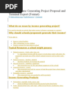 Sample Income Generating Project (IGP) For Schools | PDF