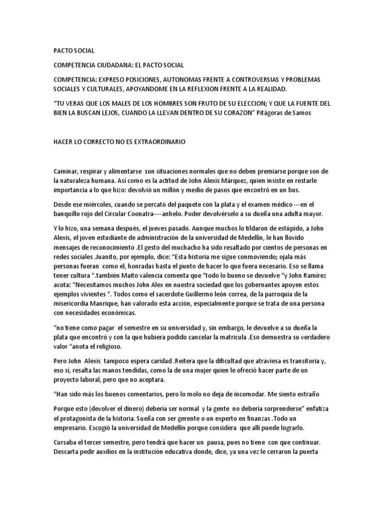 Pacto Social | PDF | Contrato social | Institución