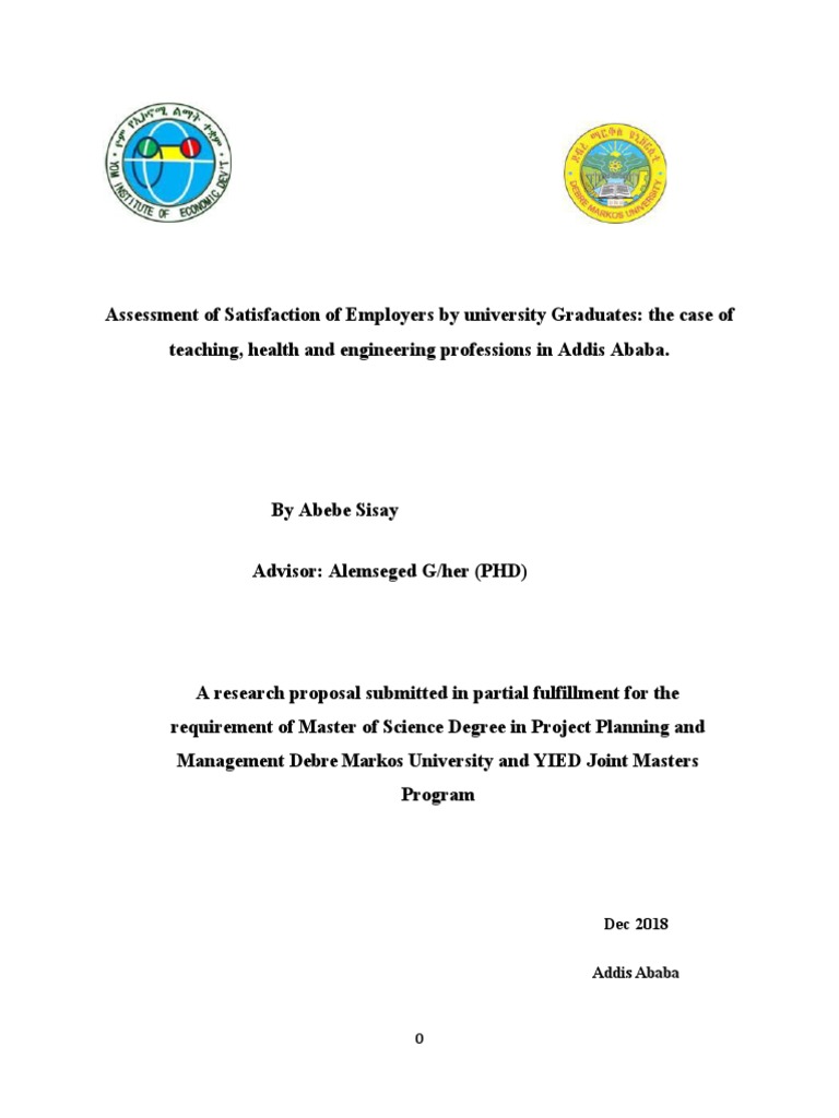 Abebe Sisay Proposal - New | PDF | Survey Methodology | Employment