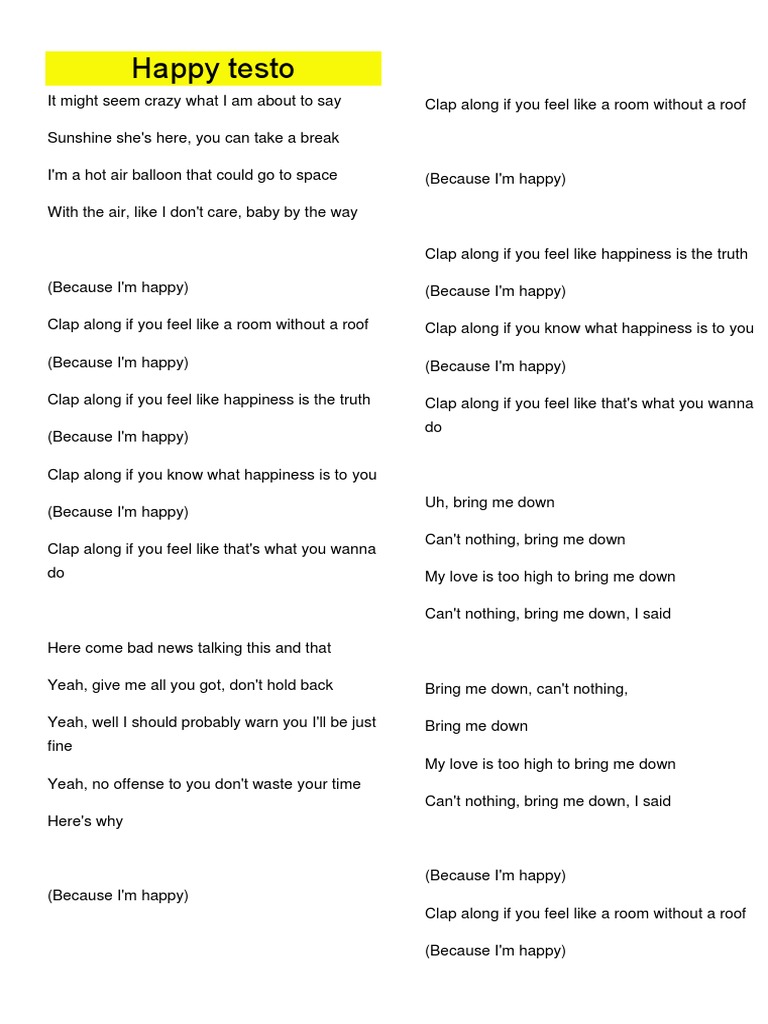 Happy Testo | PDF