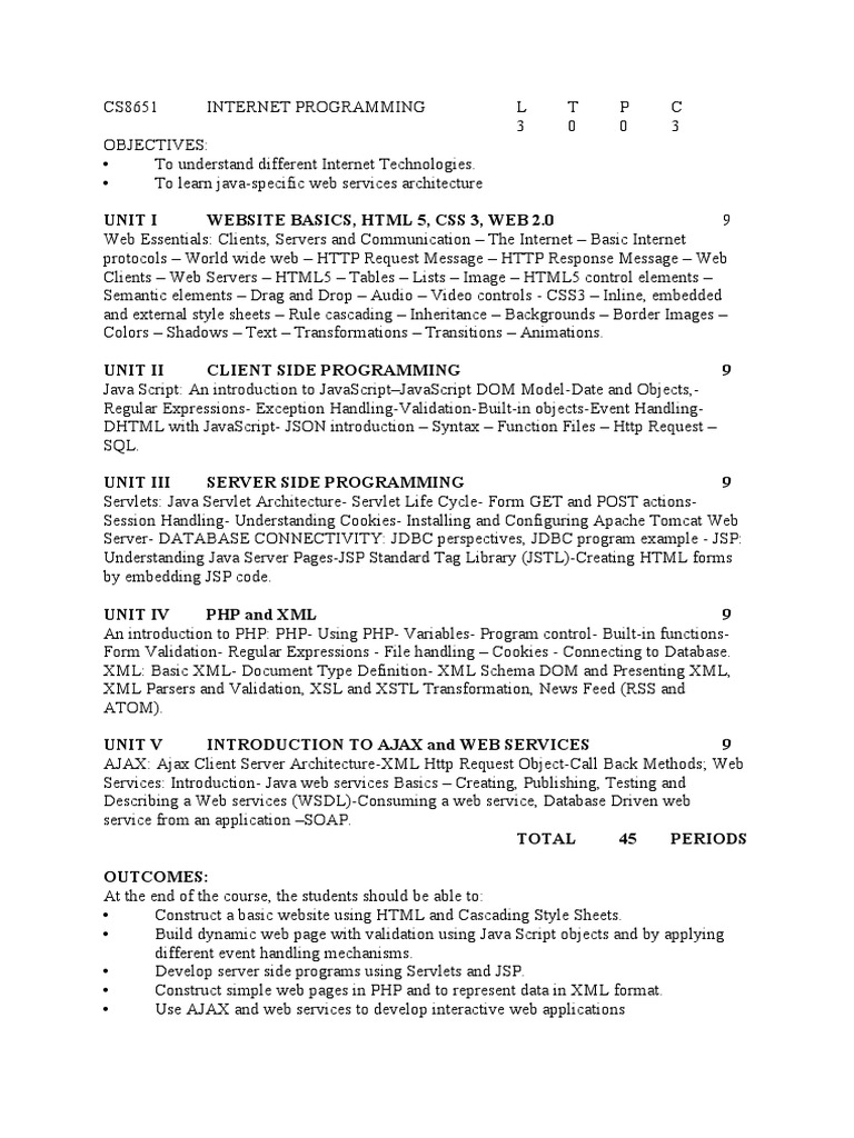 Unit I Website Basics Html 5 Css 3 Web 20 Pdf World Wide Web Internet And Web 8501