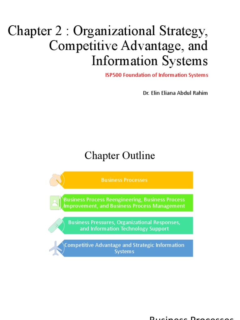 ISP500 Topic 2 Organizational Strategy - Competitive Advantage - and ...